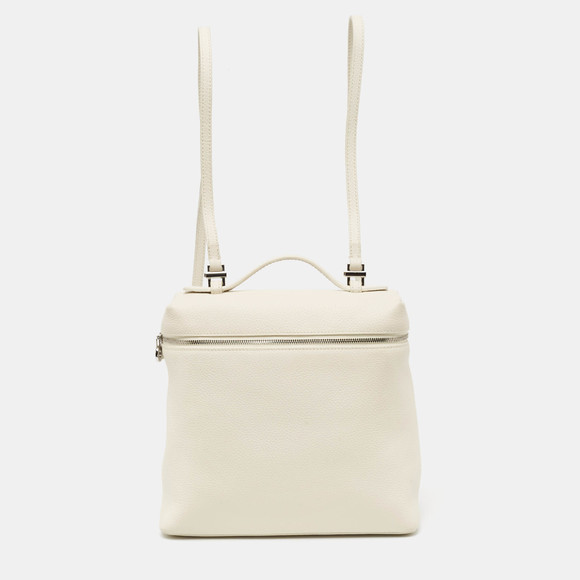 Loro Piana | Bags | Loro Piana White Leather Extra Pocket L23 Backpack ...